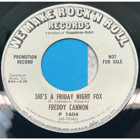 Media | Freddy Cannon Shes A Friday Night Fox Sea Cruise 45 Garage ...
